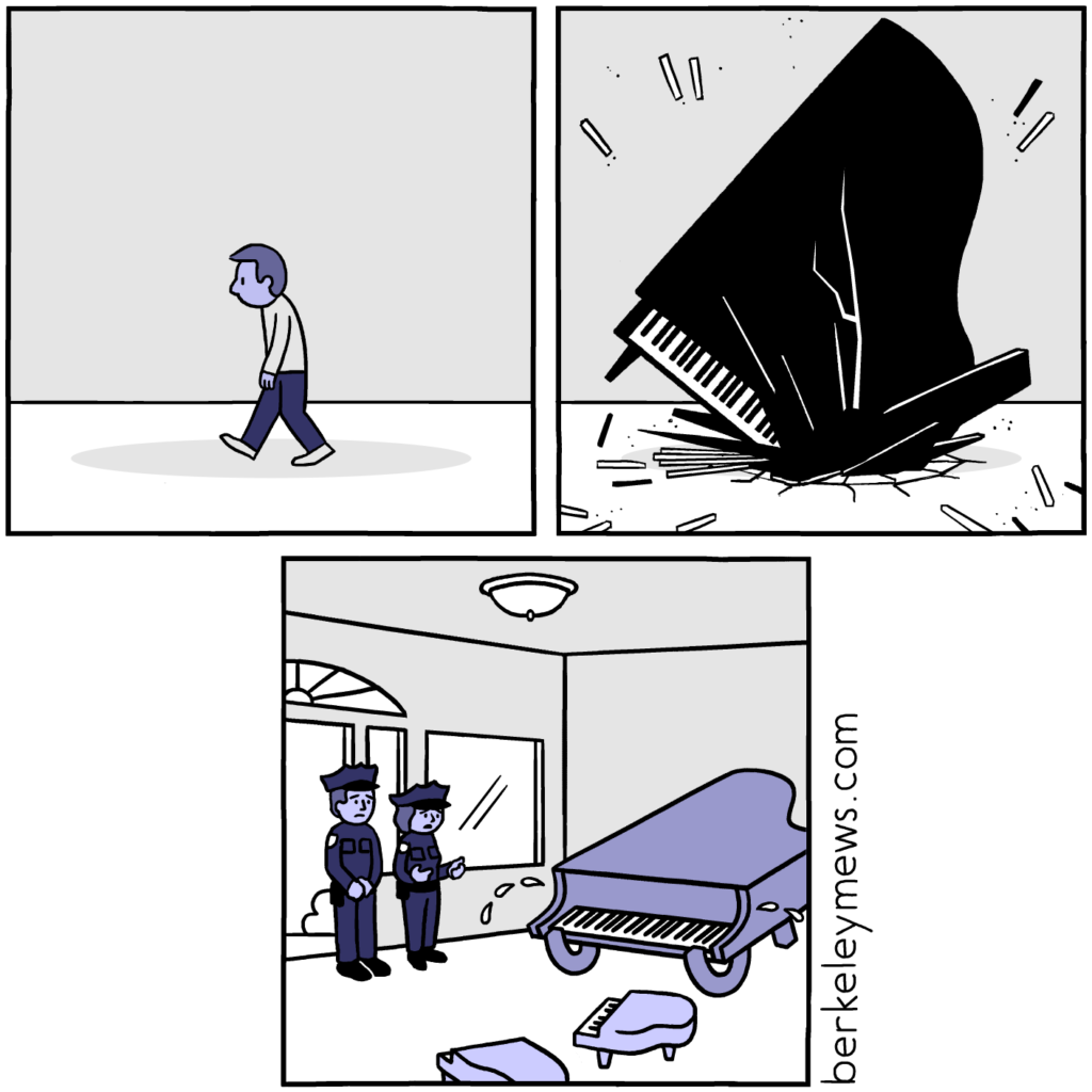 Falling Piano – Berkeley Mews